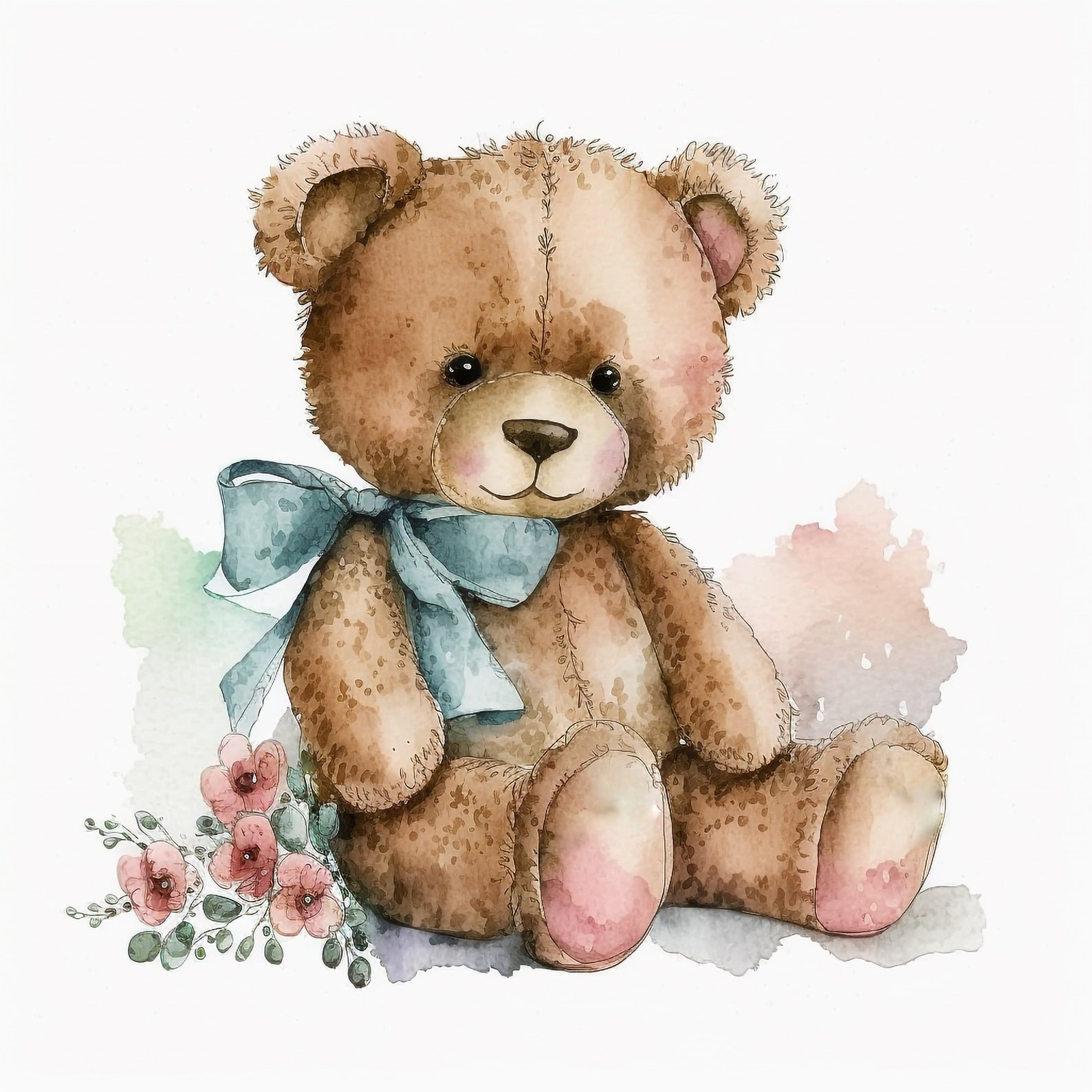 Teddy Bear Clipart, Cute Bear Clipart, Animal Clipart, Brown Teddy Bear ...