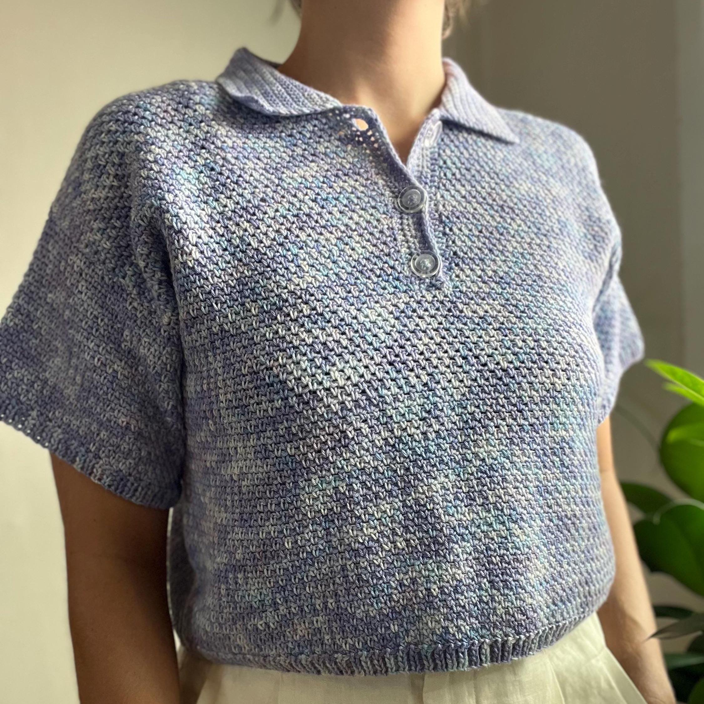 Crochet Polo Top Pattern: PDF Pattern (english), Includes Videos and ...