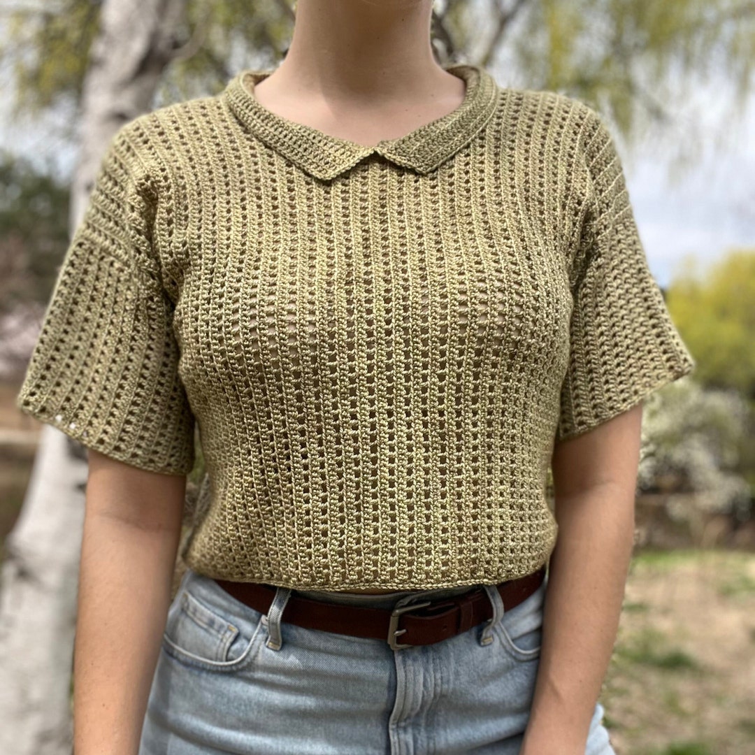 Filet Mesh Crochet Top PDF Pattern (english), to the Ivy Garden Tee ...