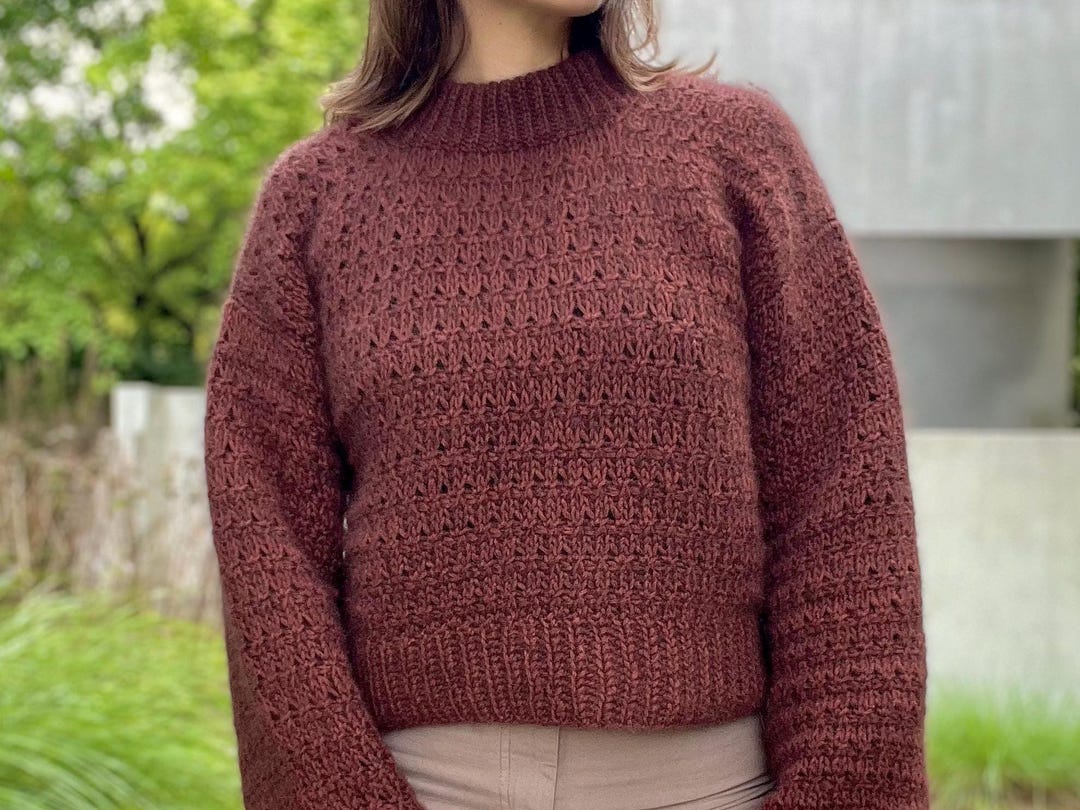 Tunisian Crochet Pattern PDF (english): Sugar and Spice Sweater ...