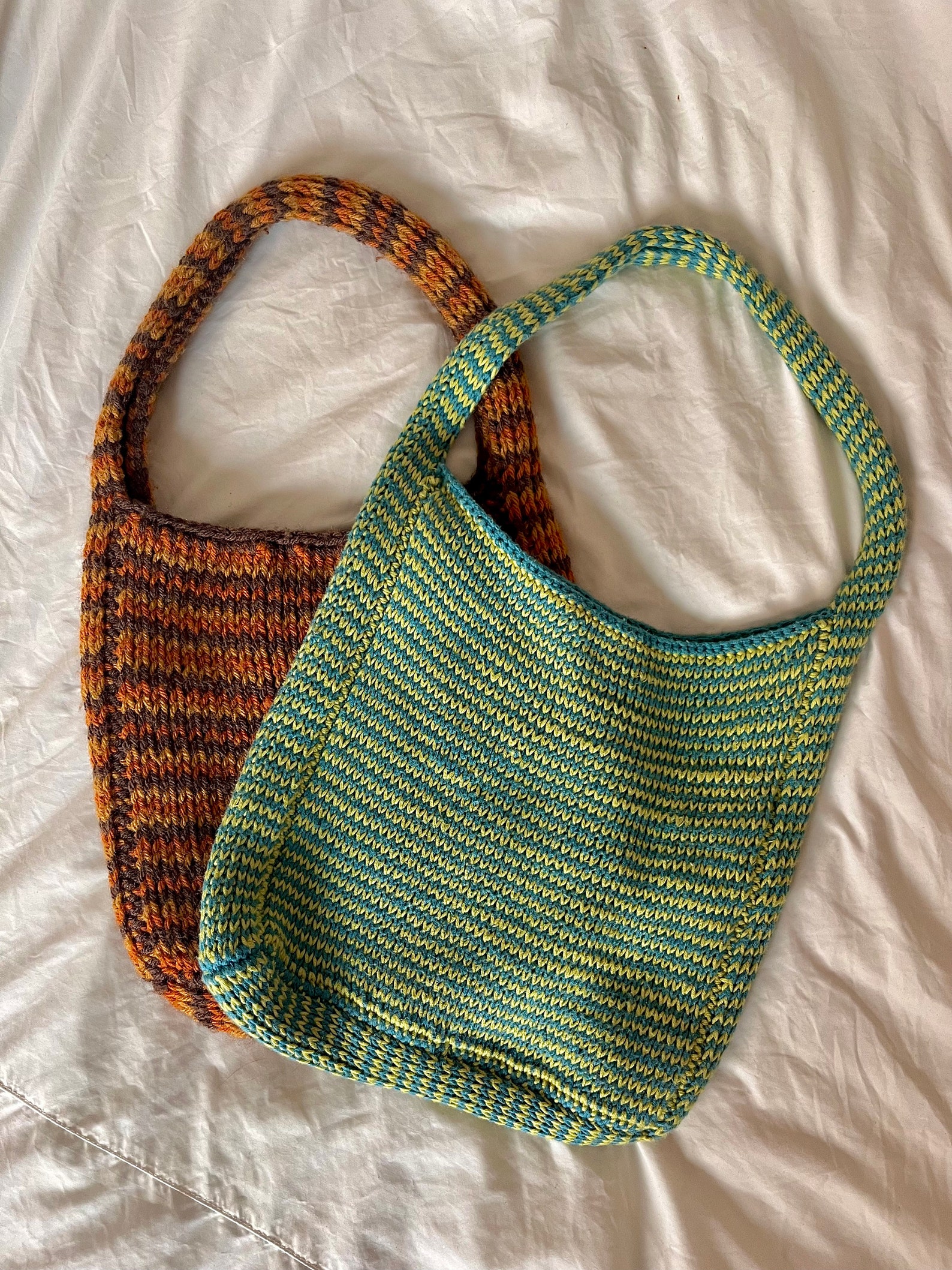 Tunisian Crochet Bag Pattern | Knit Look Tote PDF | Modern Handmade ...
