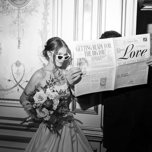 Wedding Newspaper Prop Bundle: Engagement Photoshoot Decor - Etsy