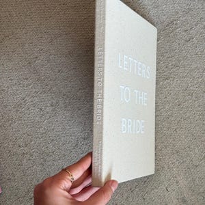 Letters to the Bride Book in Classic Linen - Etsy