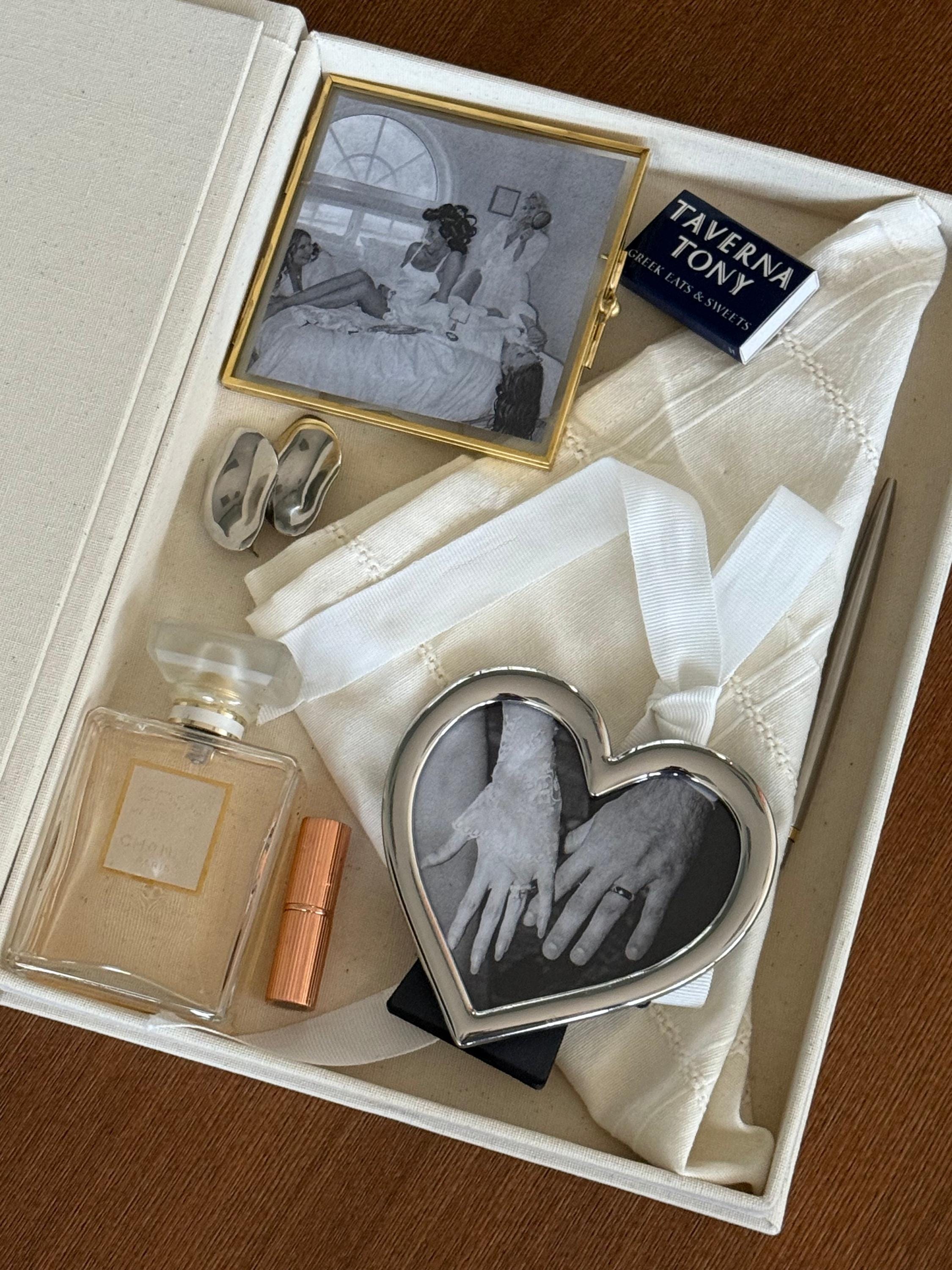 Linen Wedding Keepsake Book Box - Etsy