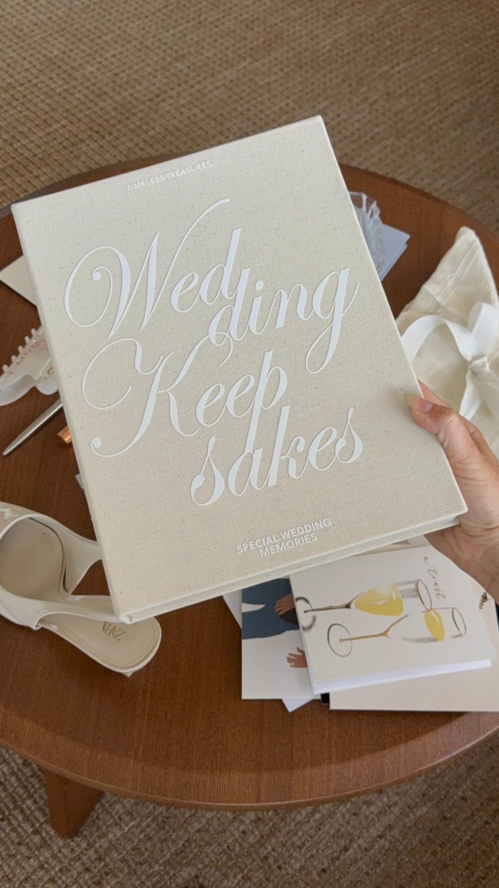 Linen Wedding Keepsake Book Box - Etsy