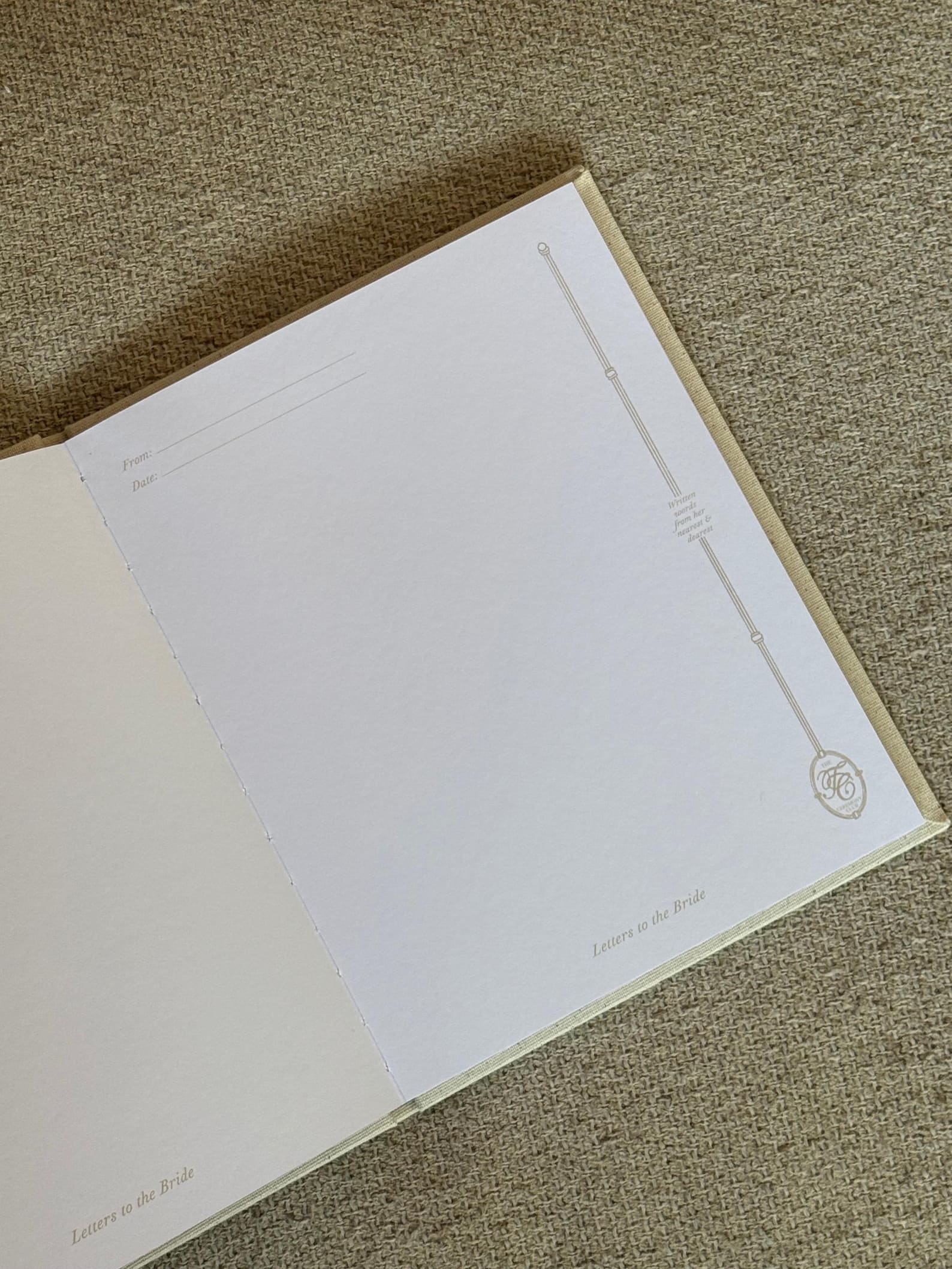 Letters to the Bride Book in Classic Linen - Etsy