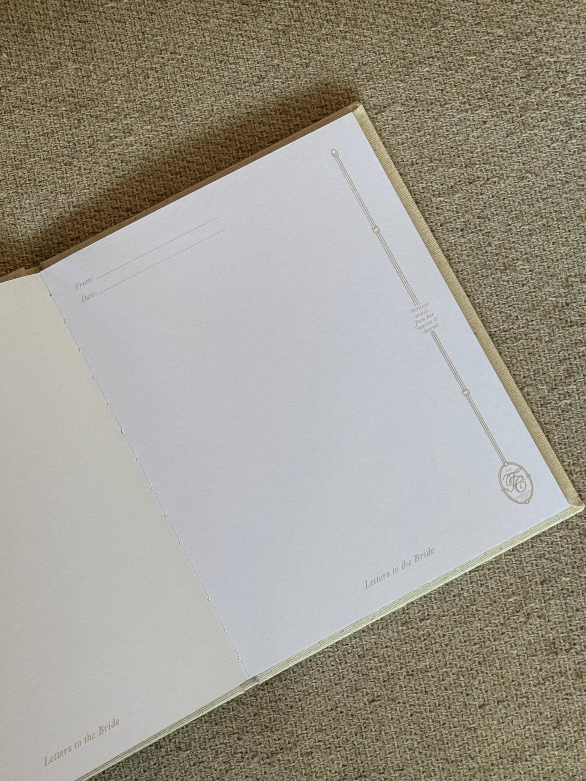 Letters to the Bride Book in Classic Linen - Etsy