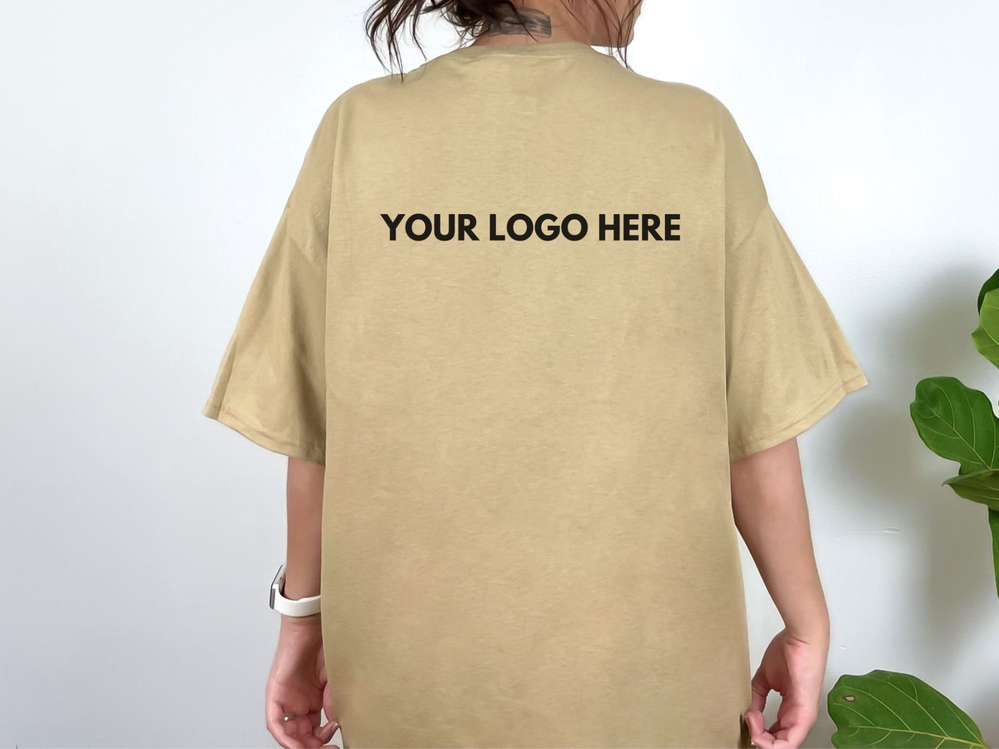 Custom Business Logo on BACK of T-shirt, Team Logo Here T-shirt, Your ...