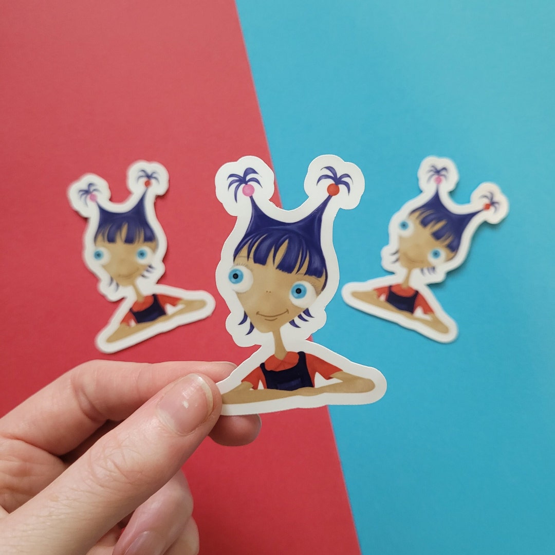 Ellie Bug Eyed Vinyl Sticker - Etsy