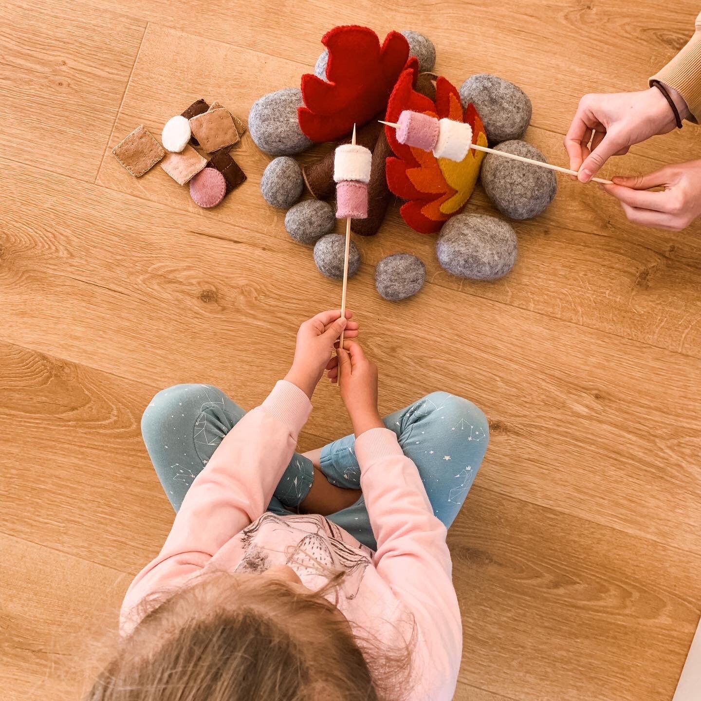 Felt Campfire and Smores Set, Pretend Camping Game, Pretend Play, Fire ...