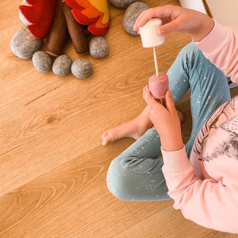 Felt Campfire and Smores Set, Pretend Camping Game, Pretend Play, Fire ...