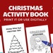 Printable and Editable Christmas Activity Pages for Kids or Adults ...