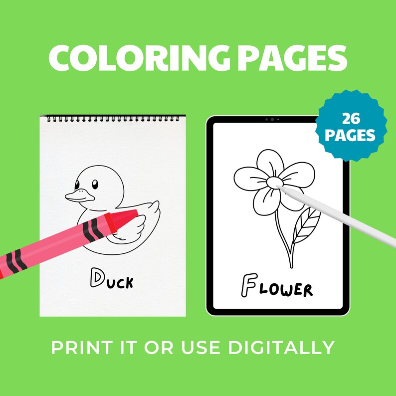 Printable and Editable Alphabet Coloring Pages for Kids or Adults ...