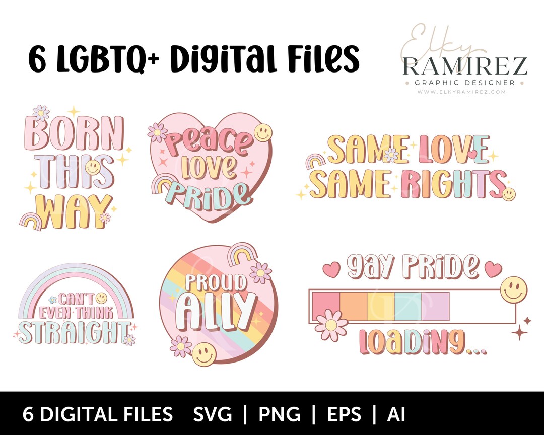 Pride Month Svg, Bundle Svg, Gay Svg, LGBTQ Svg, Queer Svg, Rainbow Svg ...