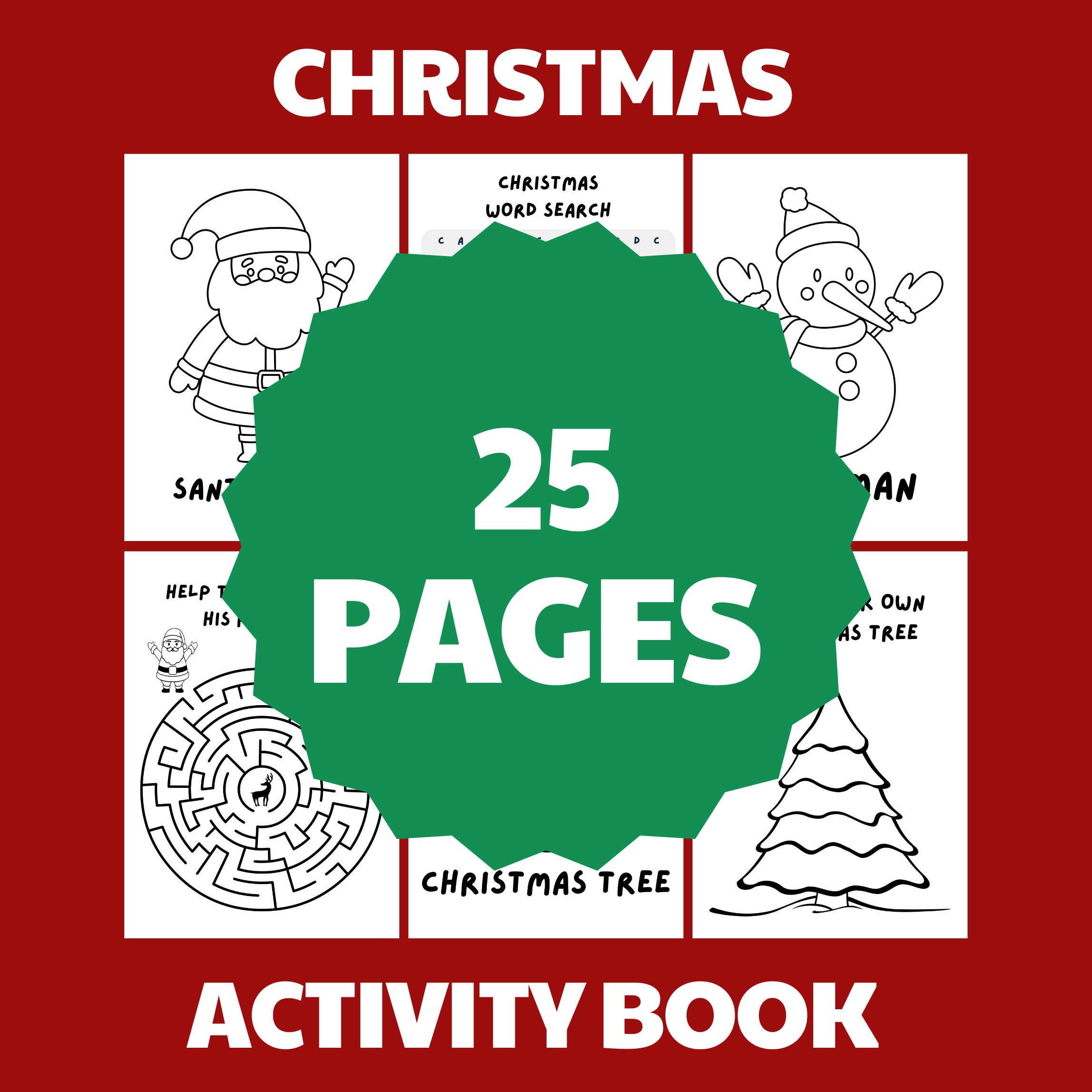 Printable and Editable Christmas Activity Pages for Kids or Adults ...