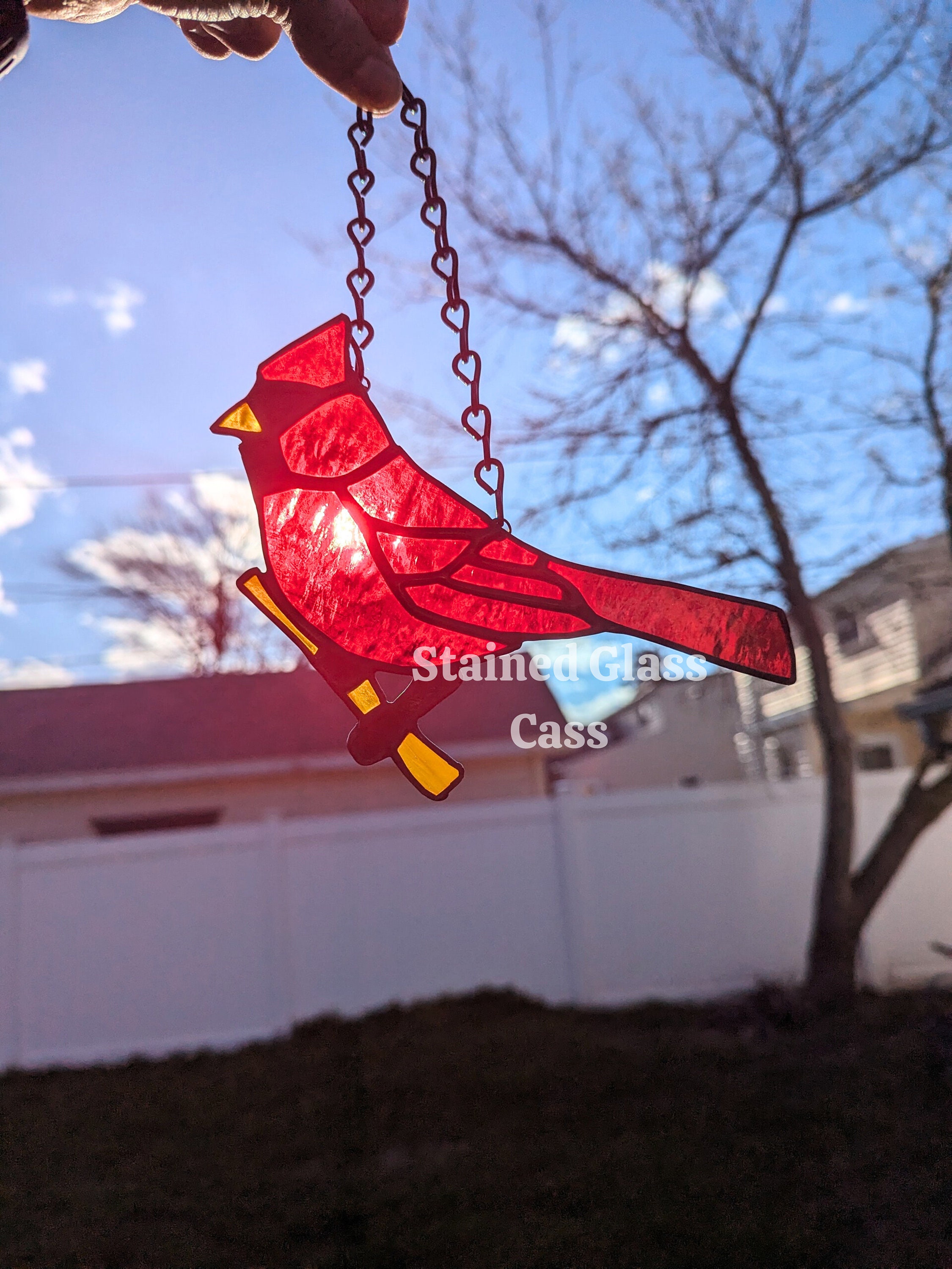 Cardinal Loved Ones Suncatcher- Small - Etsy