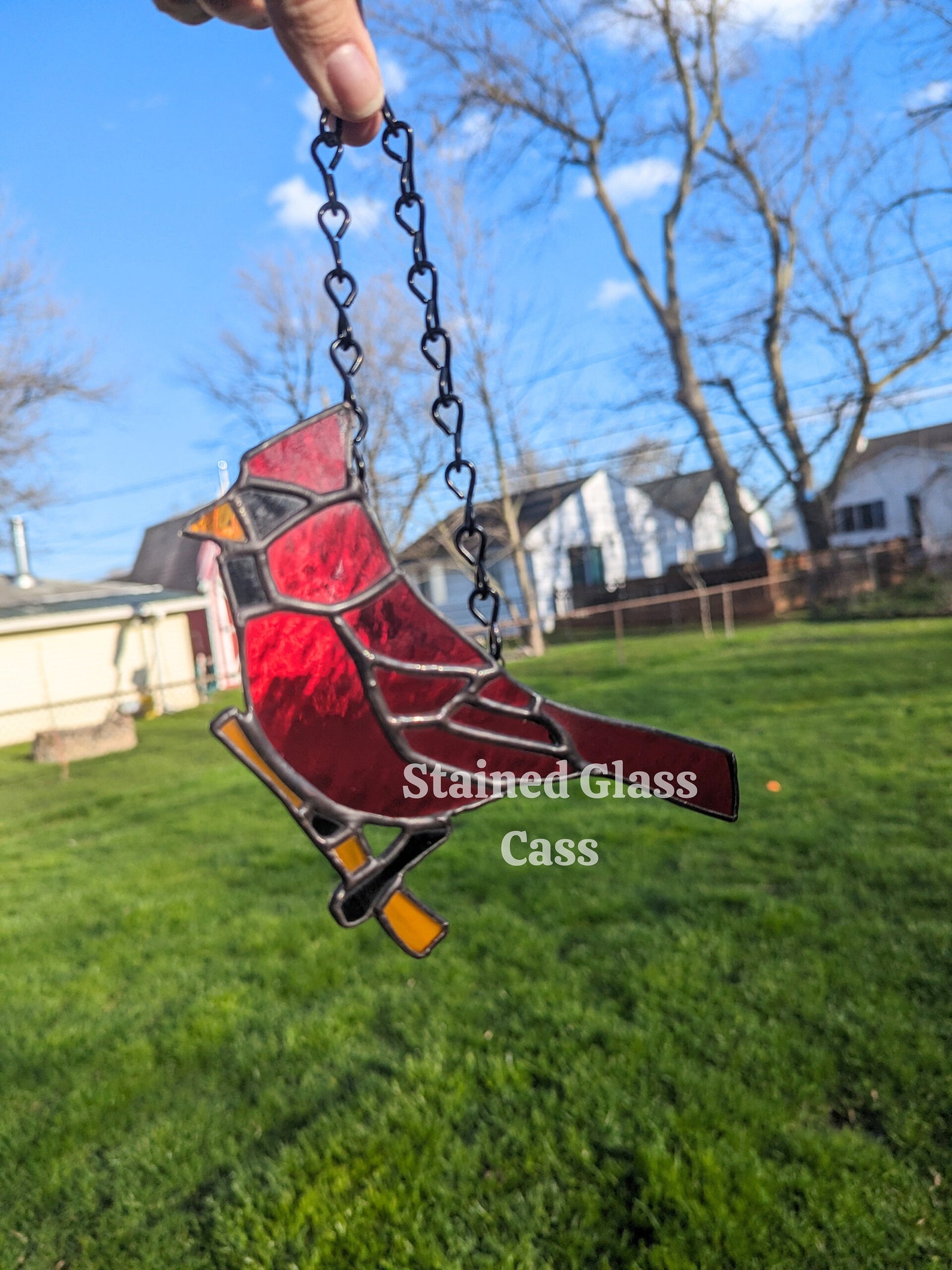 Cardinal Loved Ones Suncatcher- Small - Etsy