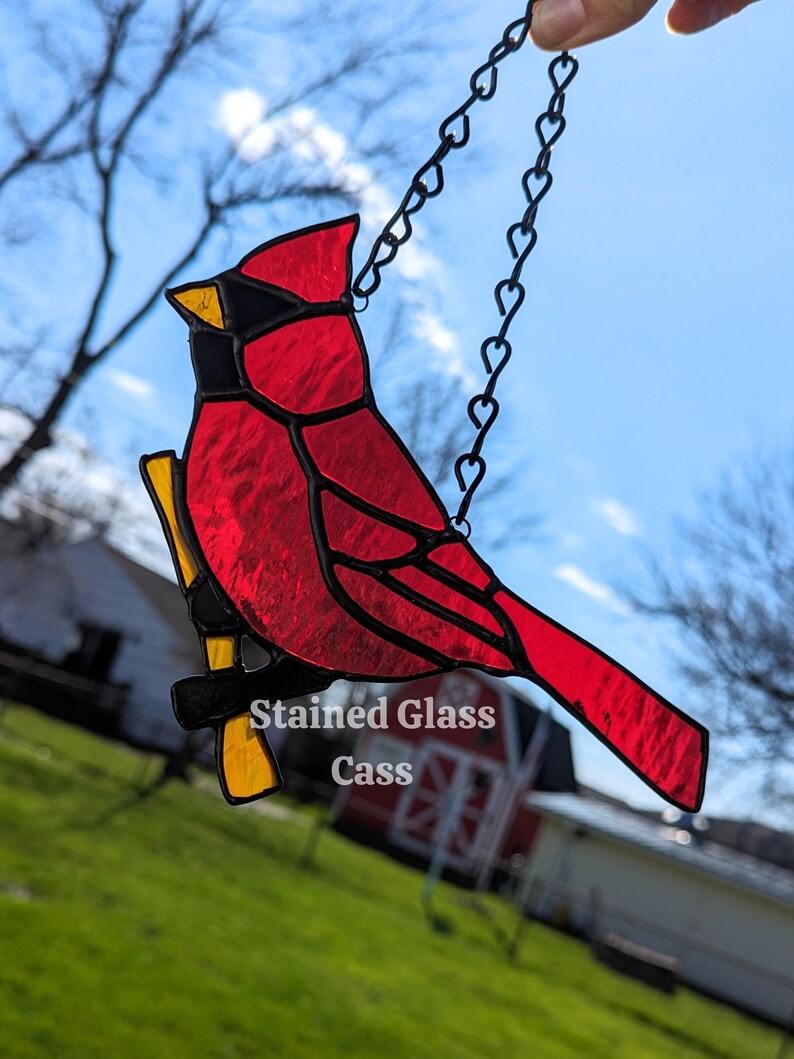 Cardinal Loved Ones Suncatcher- Small - Etsy