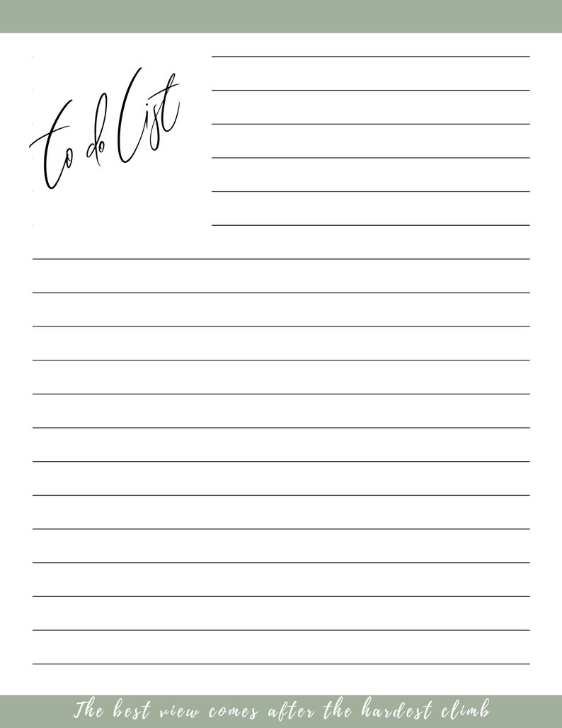 Greenery Inspired Printable Planner - Etsy