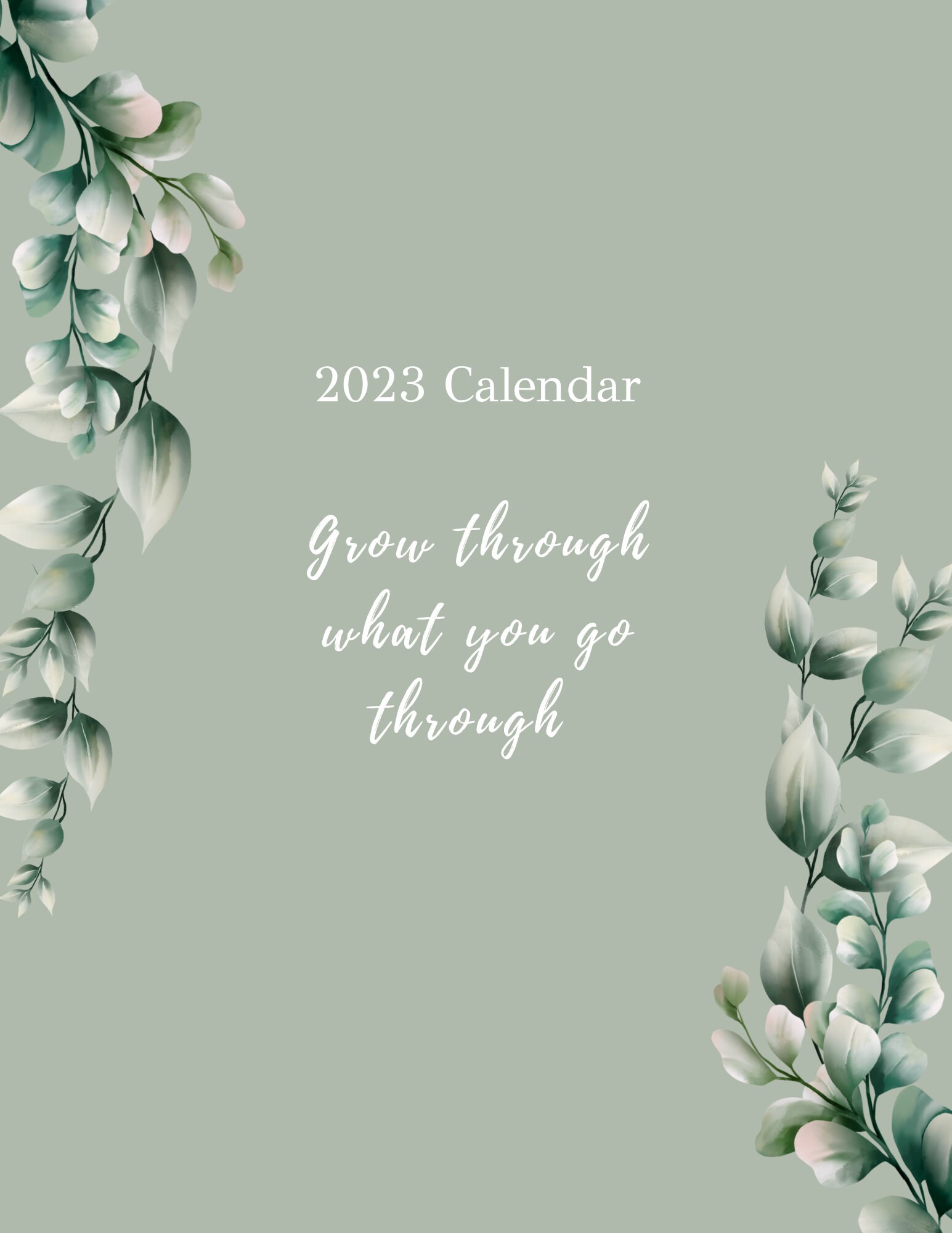 Greenery Inspired Printable Planner - Etsy