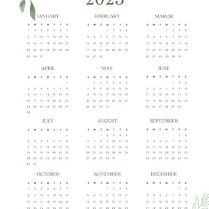 Greenery Inspired Printable Planner - Etsy