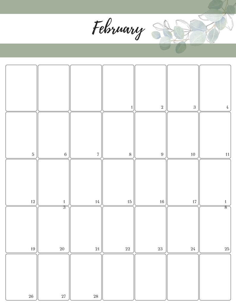 Greenery Inspired Printable Planner - Etsy