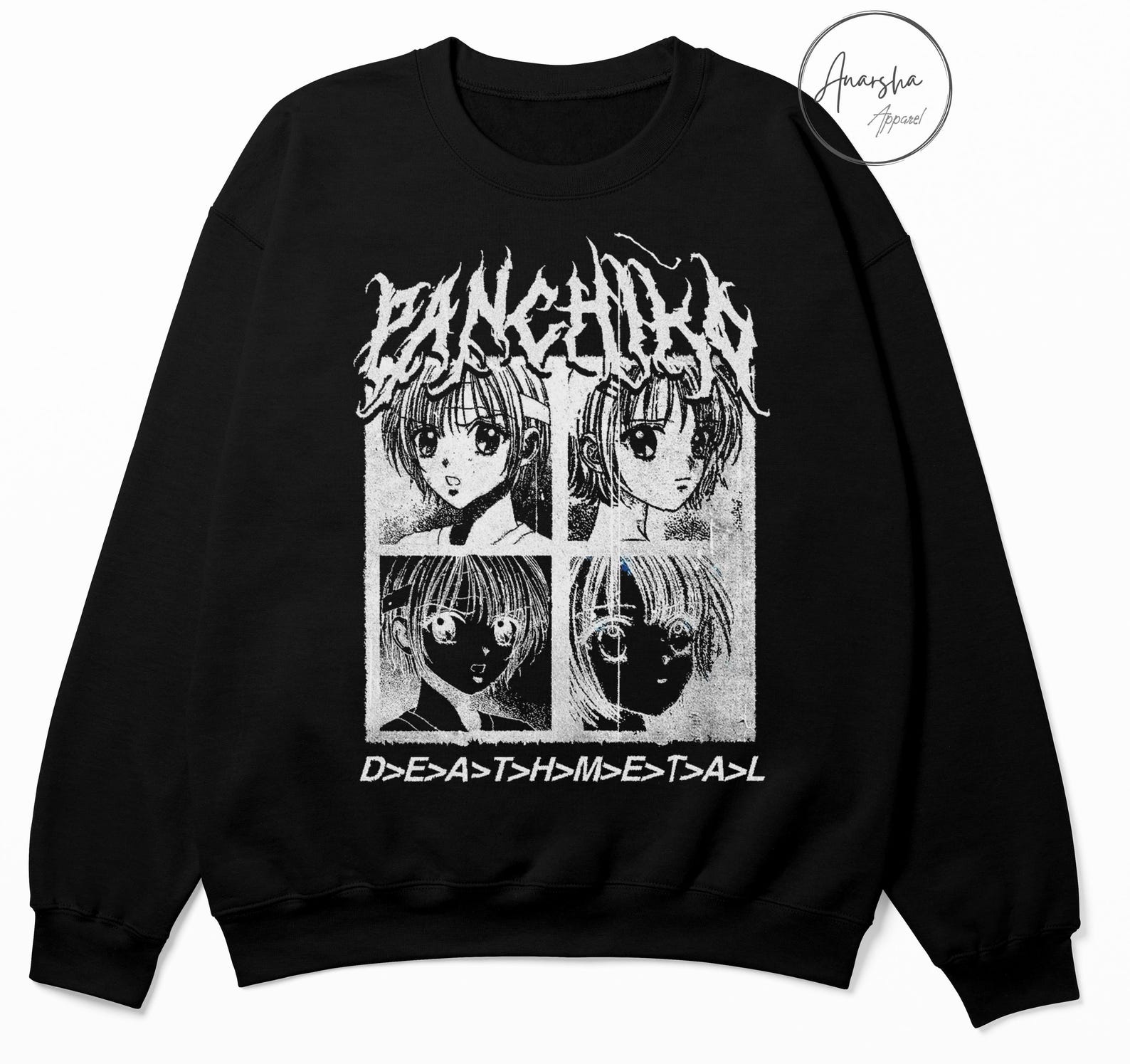 Panchiko Deathmetal Sweatshirt, Manga Anime Style - Etsy