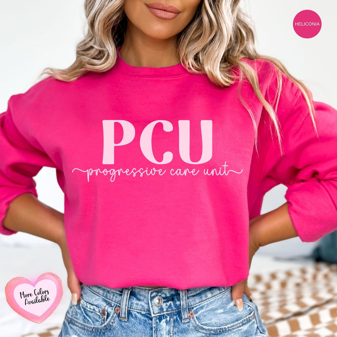 Pink PCU Nurse Sweatshirt, PCU Nurse Shirts, Nurse Christmas Gifts, New ...