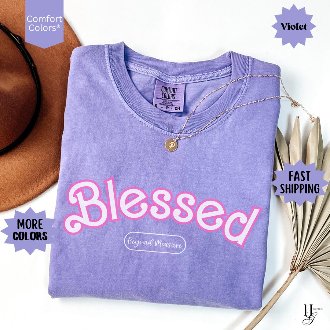Blessed Christian Aesthetic Comfort Colors® Shirt Jesus Crewneck Godly ...