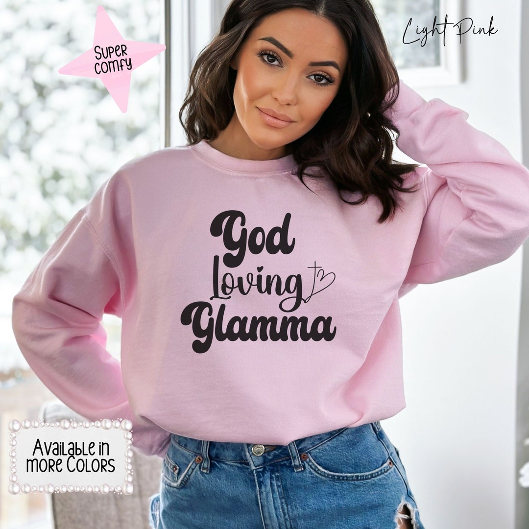 Glamma Shirt Cute Glamma Sweatshirt First Time Grandmom Gift ...