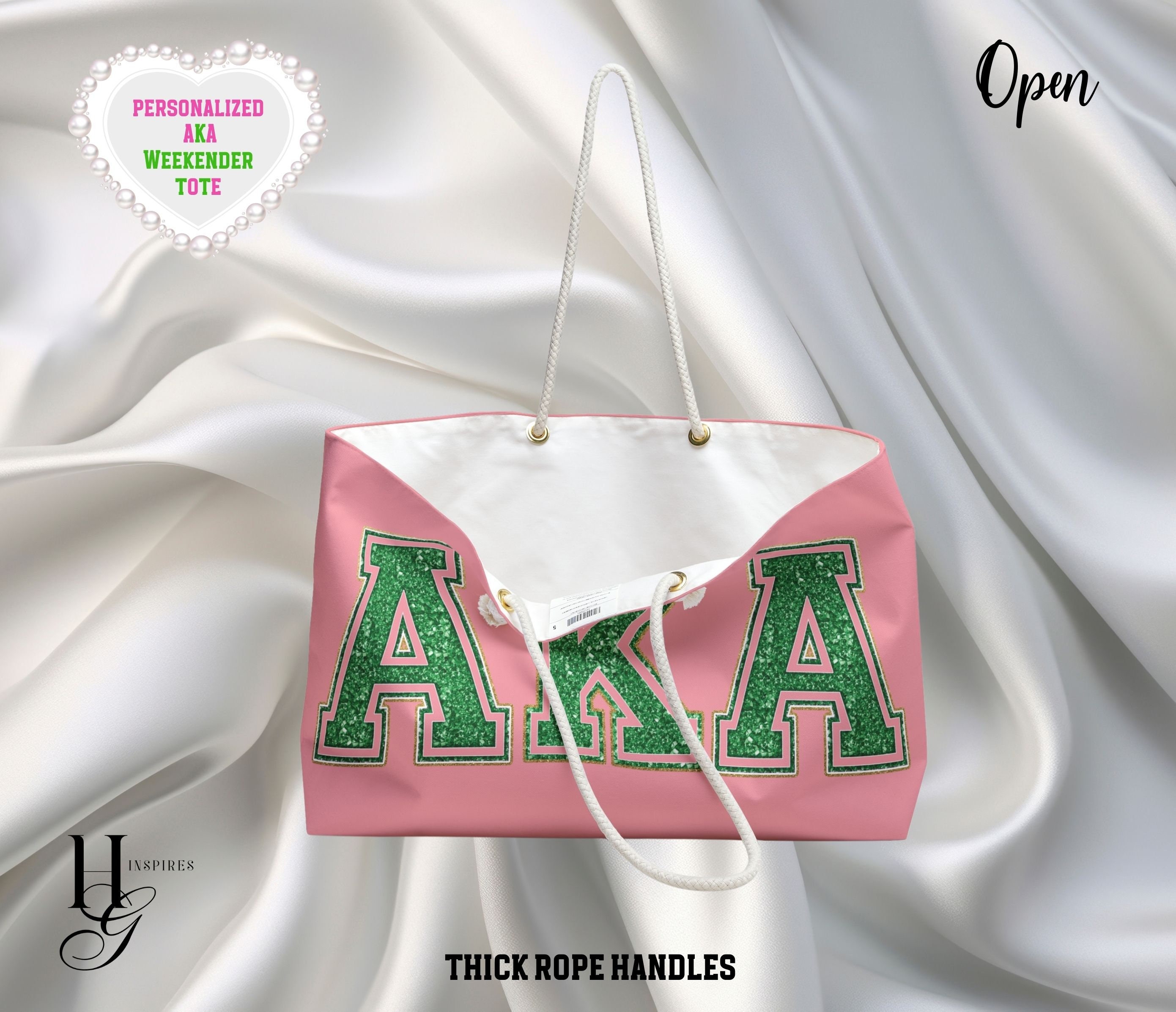 Personalized AKA Weekender Bag, Aka Tote Bag, AKA Gifts, AKA 1908 Gift ...