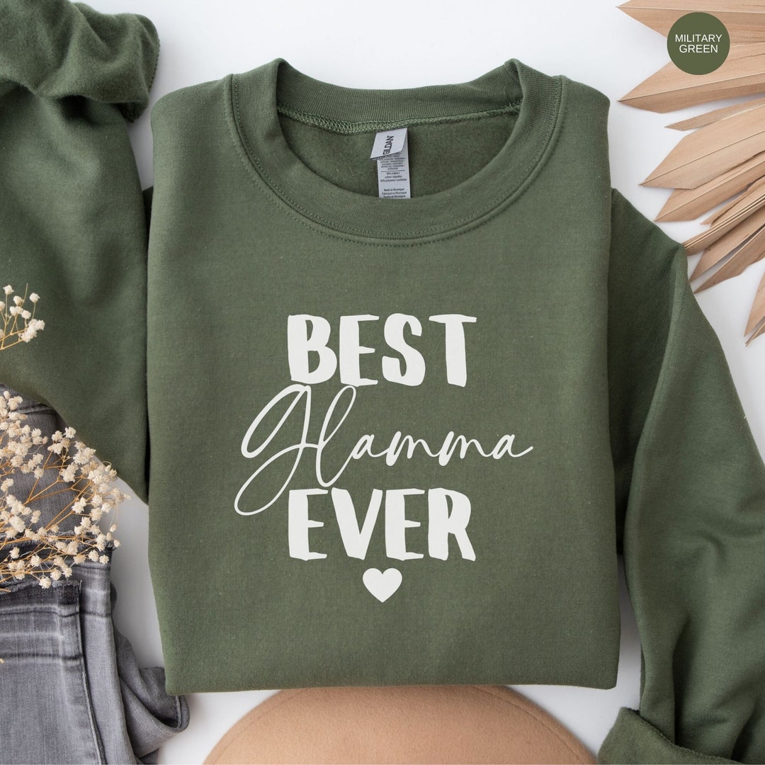 Best Glamma Ever Sweater Glamma Shirt Gift From Grandkids Promoted to ...