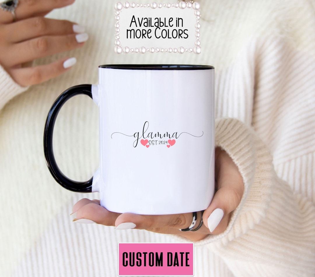 Custom Glamma Mug Est 2024, Glamma Gifts, Grandma Gifts, Mom to Grandma ...