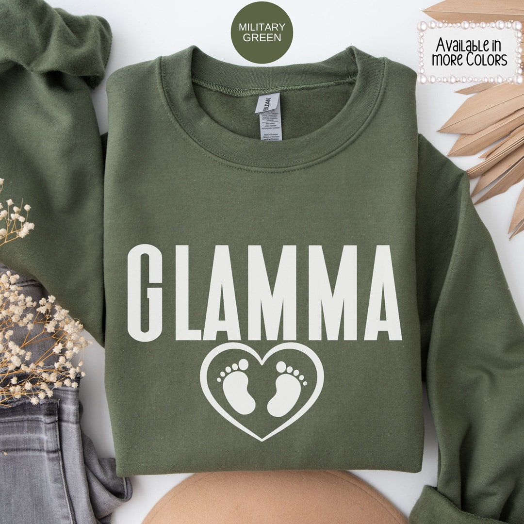 Glamma Sweatshirt Glamma Shirts Christmas Gifts for Grandma Pregnancy ...