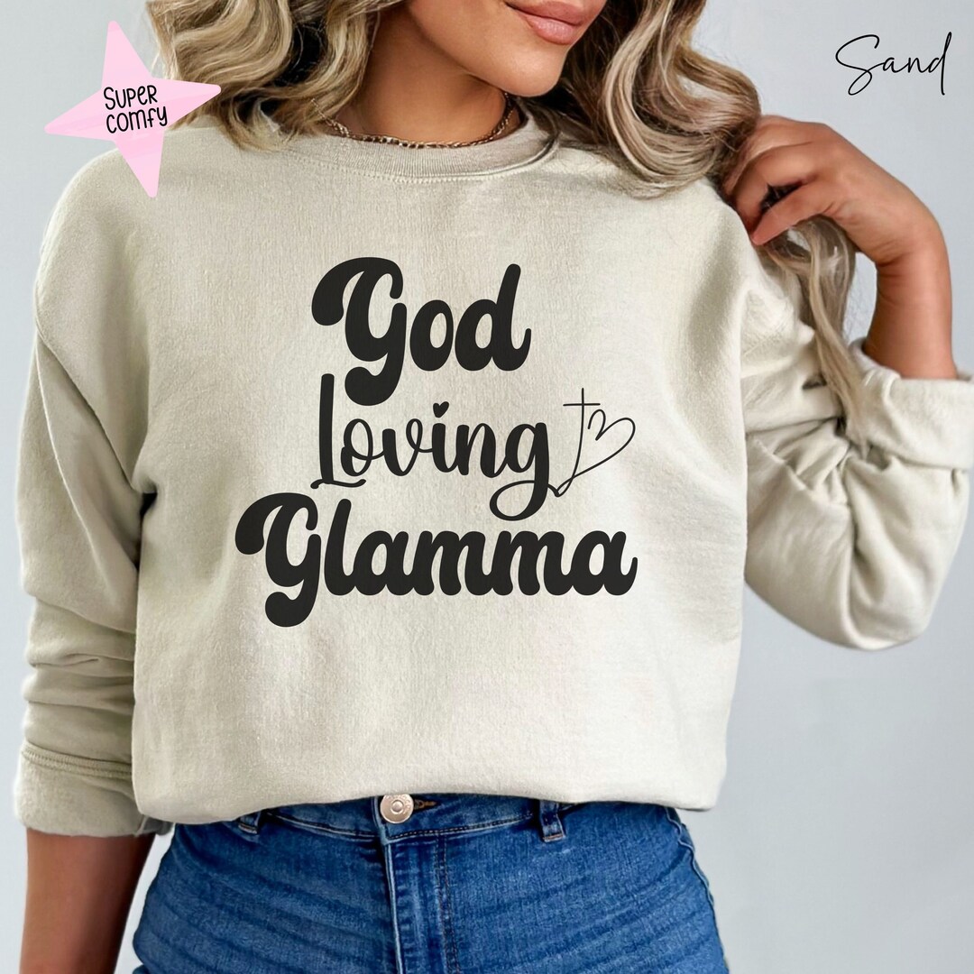 Promoted to Grandma, Christian Glamma Crewneck, First Time Mothers Day ...