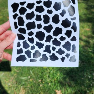 Cow Print Vinyl Sheet, Cow Print Decal, Cow Print Sticker, Cow Print ...