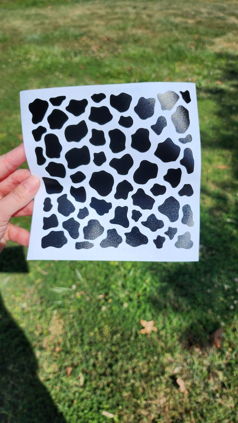 Cow Print Vinyl Sheet Cow Print Decal Cow Print Sticker Cow - Etsy