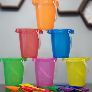 Personalized Kids Beach Bucket & Shovel Set: Glitter Sand Bucket, Party ...