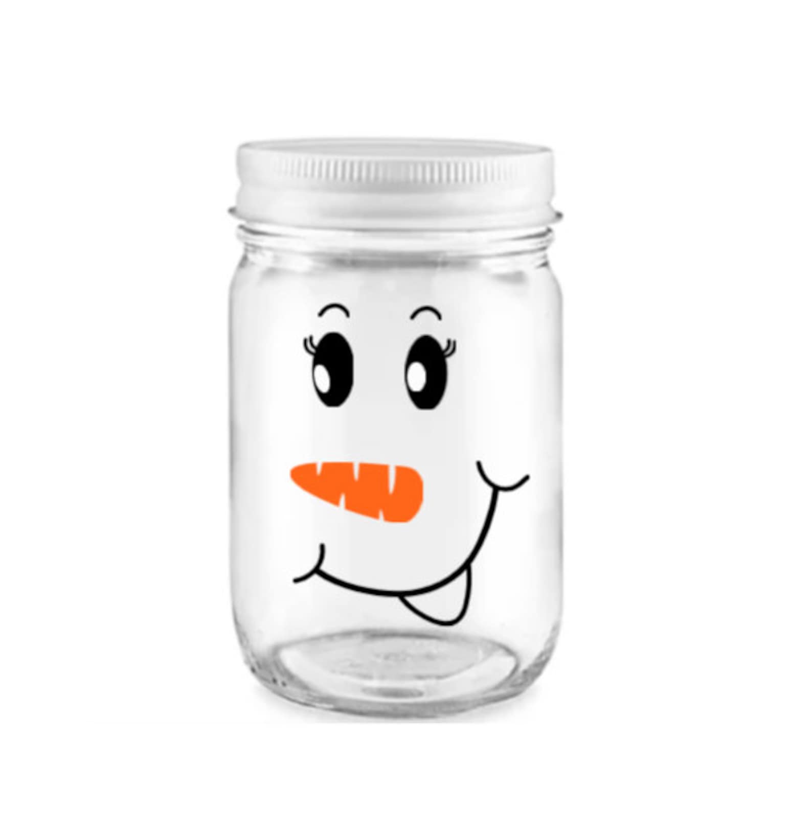 Snowman Face Vinyl Decal, Set of 12 for Christmas Ornaments, Ornament ...