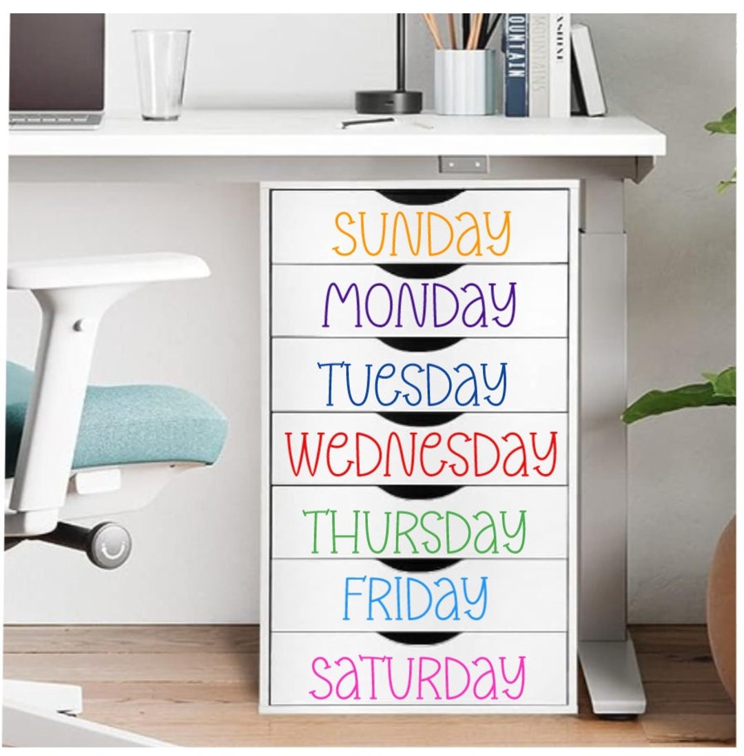 Days of the Week Label Set, Days of the Week Stickers, Home ...