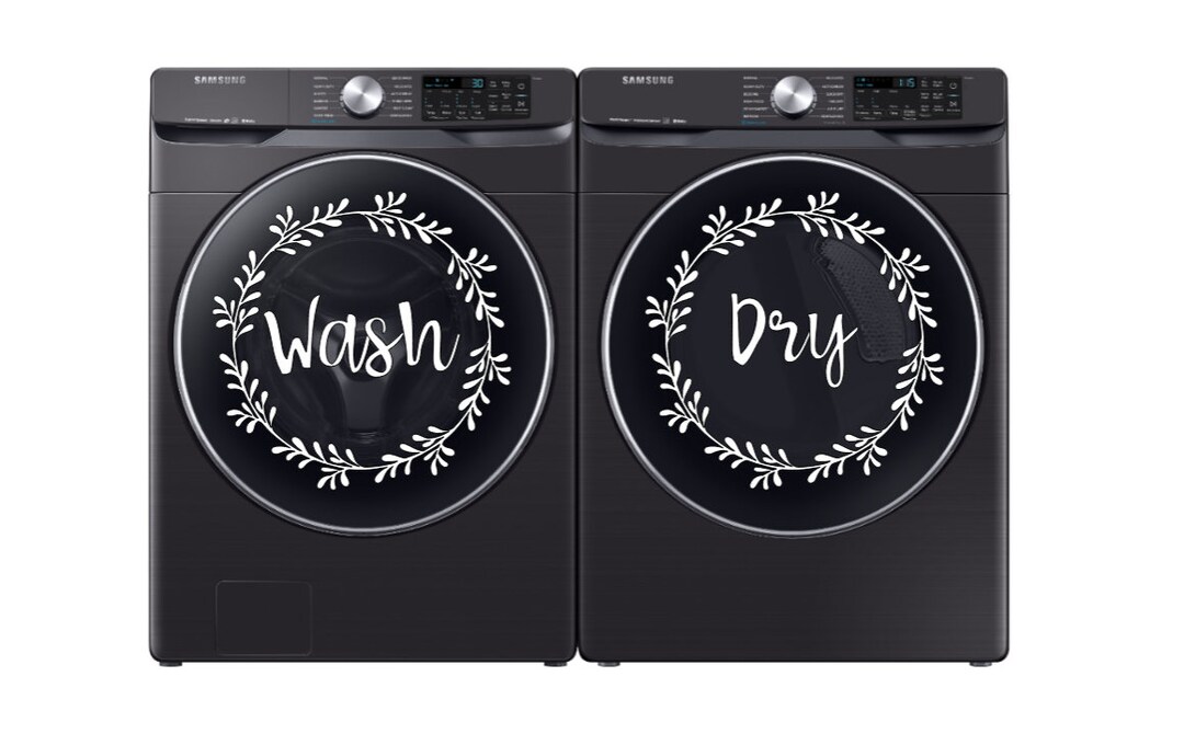Wash and Dry Decals Laundry Decals Washer and Dryer Decals - Etsy