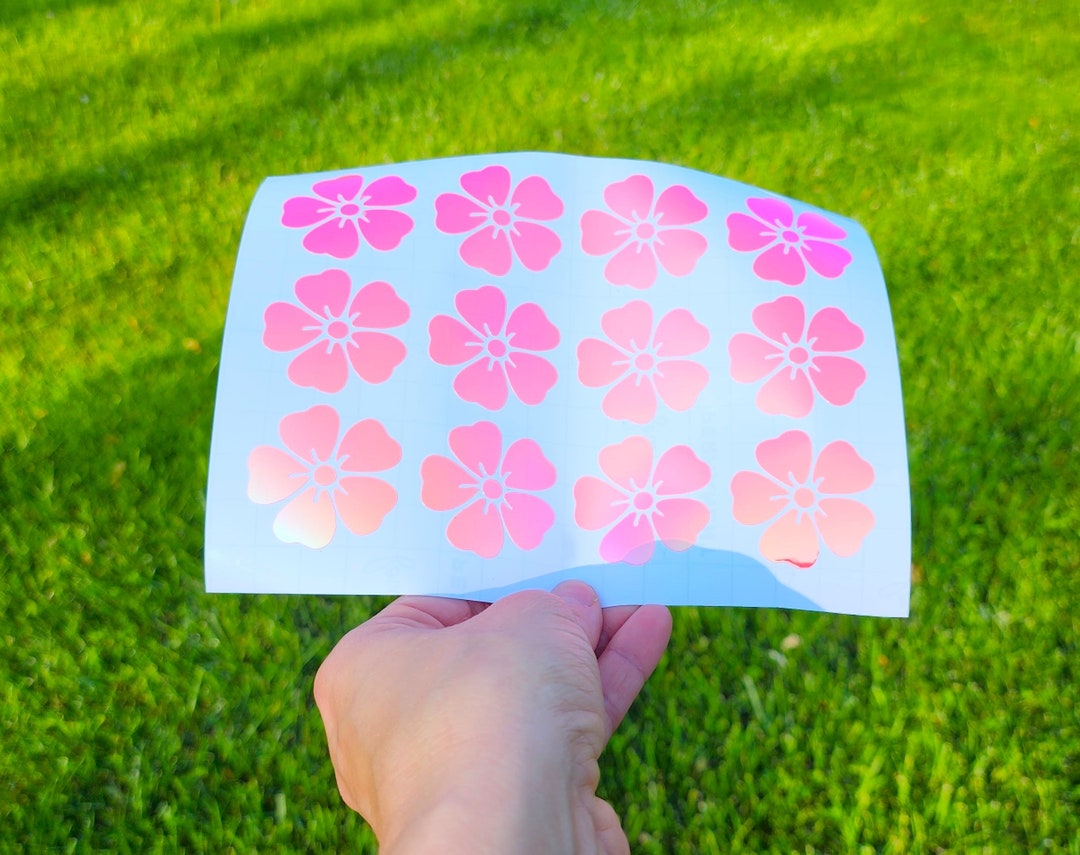 Vinyl Flower Decal Sheet, Flower Decal, Stanley Cup Sticker, Flower ...