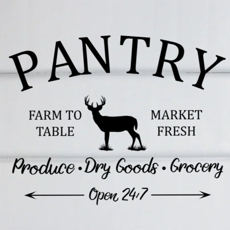 Rustic Pantry Door Decals - Etsy