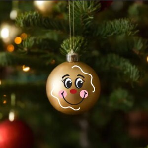 Gingerbread Faces Christmas Ornament Decals: DIY Party Decor Set of 9 ...