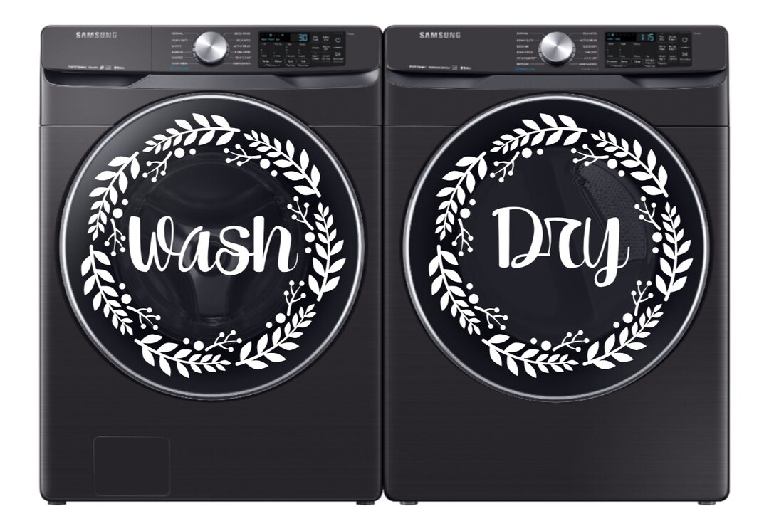 Wash and Dry Decal Set: Farmhouse Laundry Room Decor - Etsy