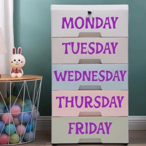 Days of the Week Label Set, Days of the Week Stickers, Home ...