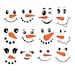 Snowman Face Vinyl Decal, Set of 12 for Christmas Ornaments, Ornament ...