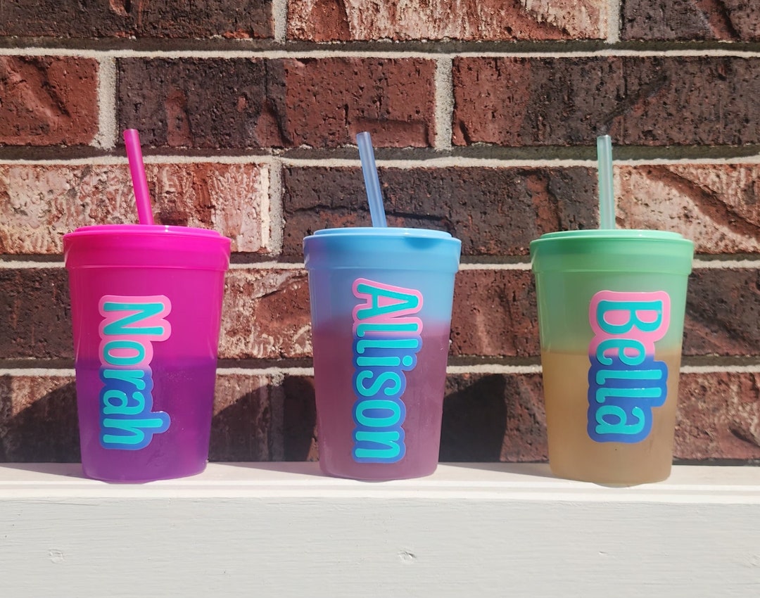 12 Oz Personalized Cold Tone Changing Cups, Kids Color Changing Cups ...