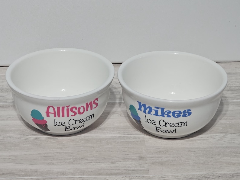 Personalized Ice Cream Bowl, Snack Bowl Gift, Easter Basket Stuffer, - Etsy