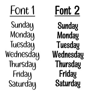 Days of the Week Label Set, Days of the Week Stickers, Home ...